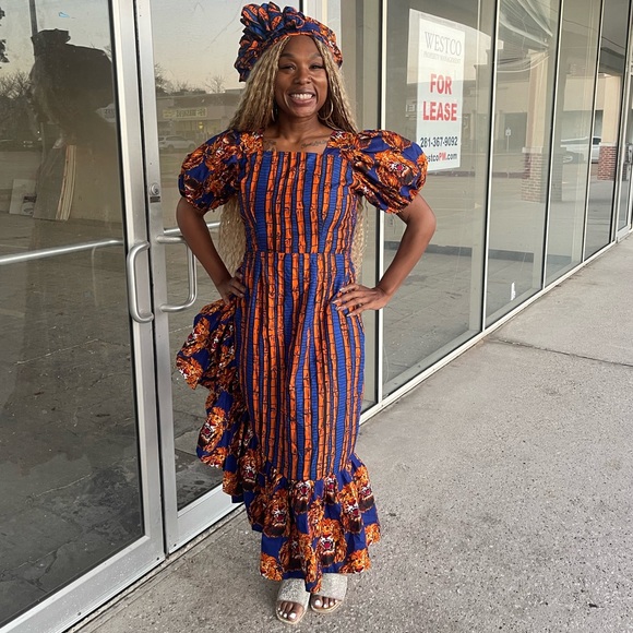 veroex | Dresses | African Print Women Lankara Kente Danshiki Long ...